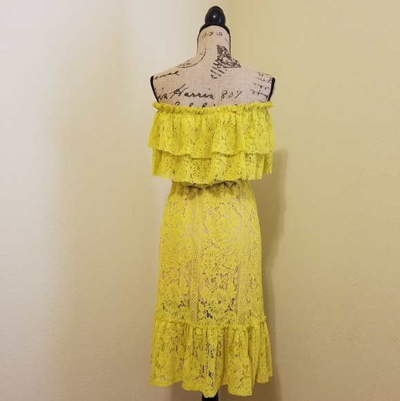 Sharagano Dresses Sexy Yellow Strapless Dresses Poshmark